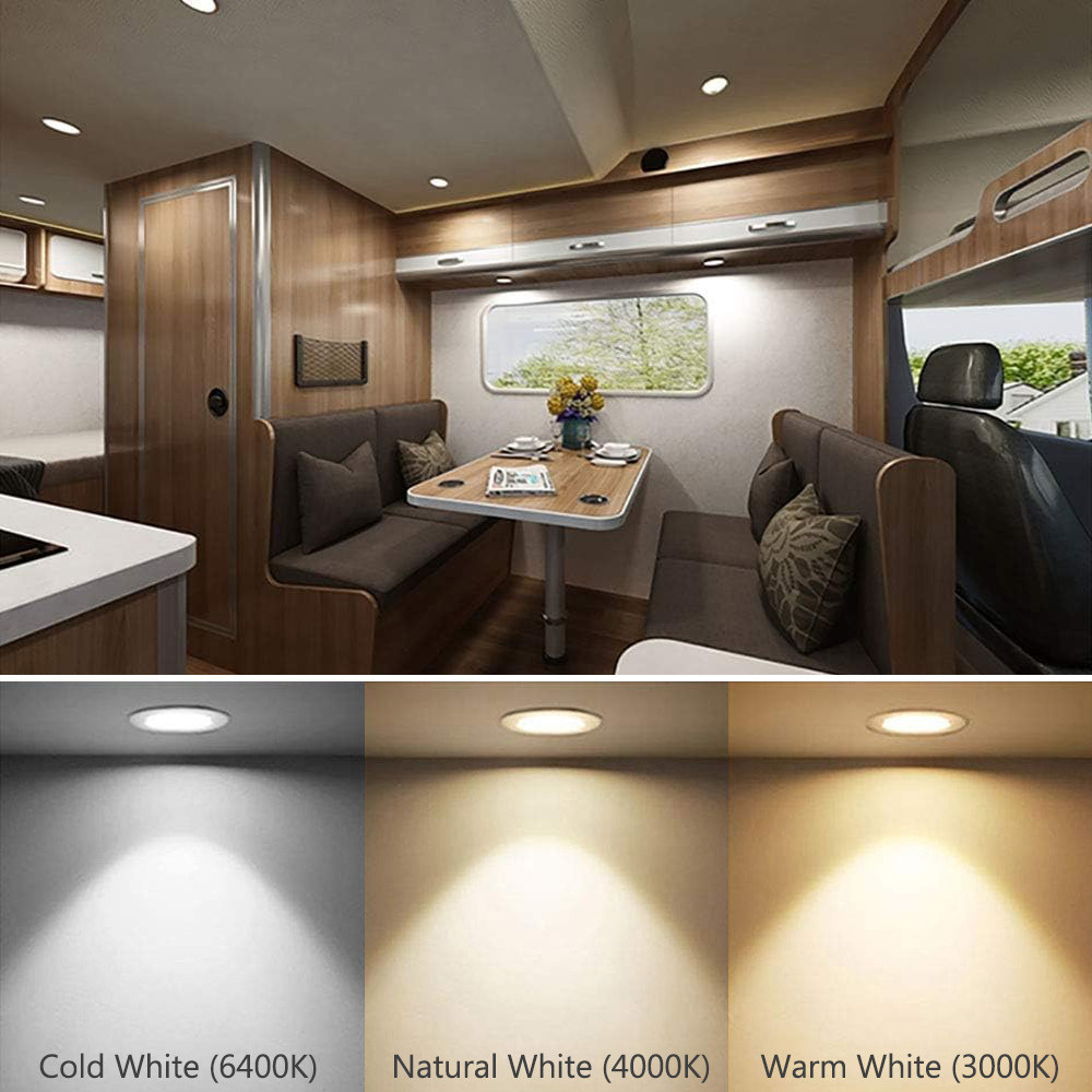 Jual 12V RV Interior Camper Reading Roof Lights Recessed LED Ceiling ...