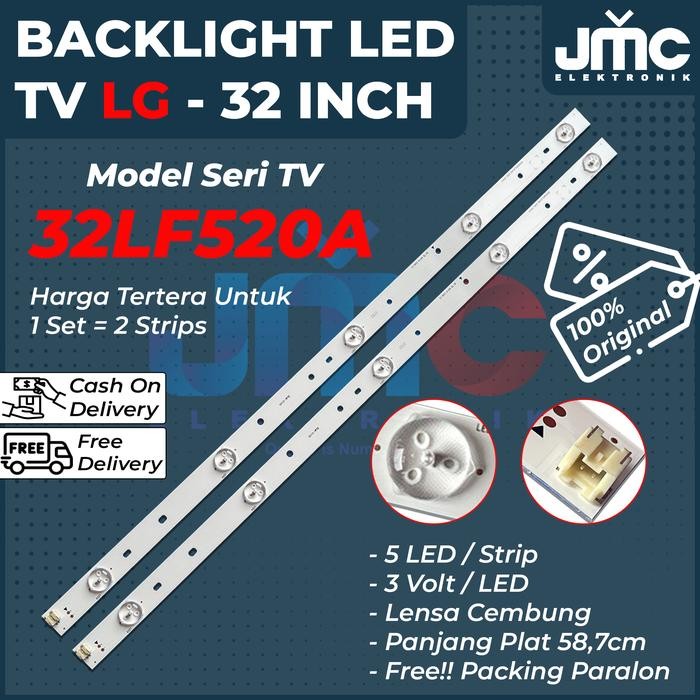 Jual New BACKLIGHT TV LED LG 32 INC 32LF520 32LF520A 32LF LAMPU LED BL ...