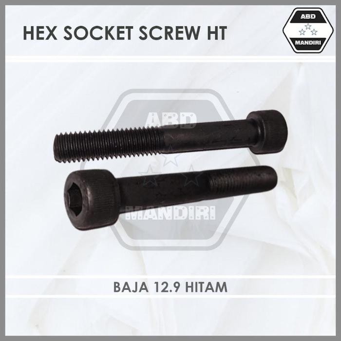 Jual Baja Hitam 12.9 Baut L M10 X 80 ( Hex Socket Screw ) M10X80 Ht ...