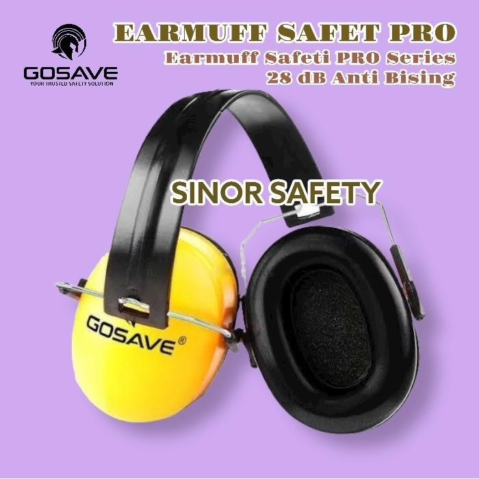 Jual New EARMUFF GOSAVE SAFETY PRO Series Premium 28db Penutup Telinga ...
