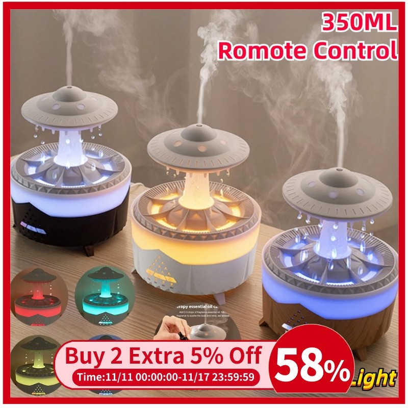 Jual UFO Water Drop Humidifier Rain Cloud Air Humidifier Aromatherapy ...