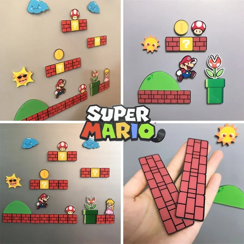 Jual Super Mario Bros Home Kitchen Convenience Sticker Cartoon Anime ...