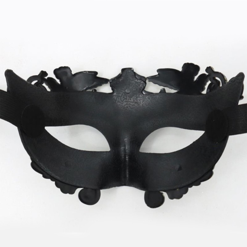 Jual Masquerade Mask Half Face Halloween Eye Mask Metallic Eye Mask ...