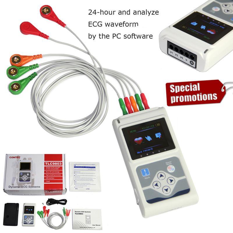 Jual Genuine CONTEC 3 Channels ECG Holter EKG Holter Dynamic ECG ...