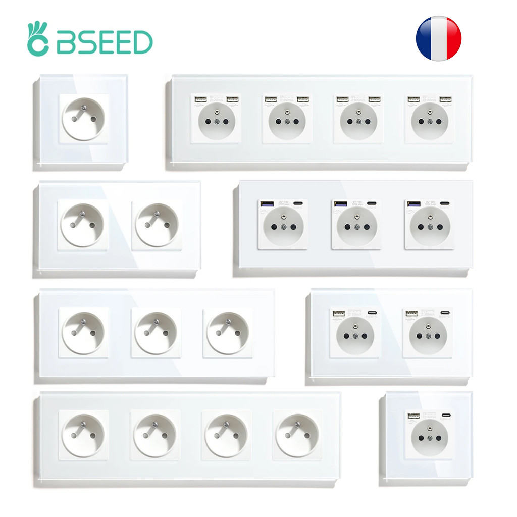 Jual Bseed French Sockets Power Outlet Fr Socket 16A Wall Socket For ...