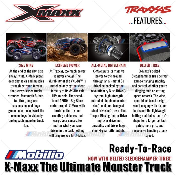 Jual Traxxas New X-Maxx Xmaxx 1/6 Scale Monster Truck Belted ...