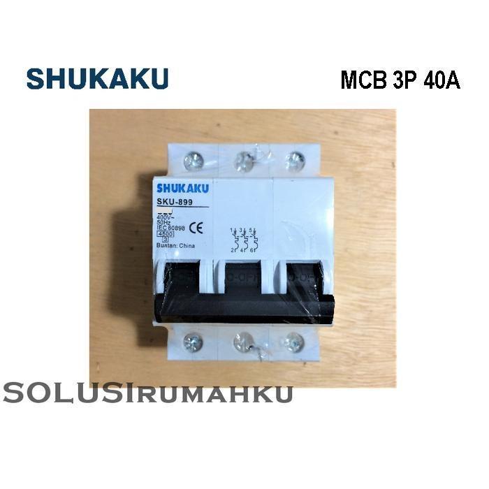Jual Mcb 3 Phase Shukaku 40A / Sikring 3 Pas 40 Ampere / Mcb 3P 40 A ...