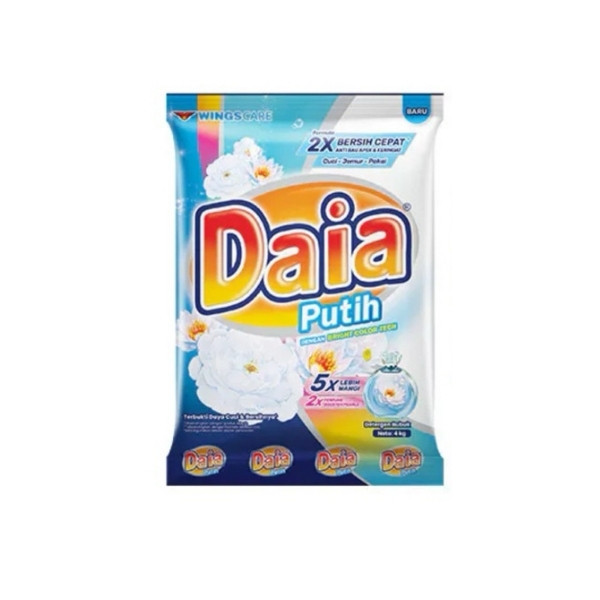 Jual DAIA DETERGENT POWDER PUTIH 4 KG | Shopee Indonesia