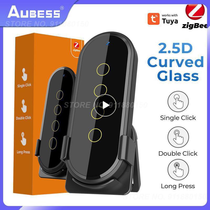 Jual Tuya Wireless Touch Smart Switch 4 Gang 12 Scene Remote Control ...
