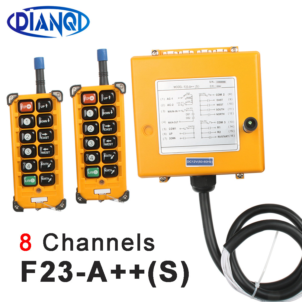 Jual JUAL 12V 24V 36V 220V 380V Wireless Crane Remote Control F23-A++S ...