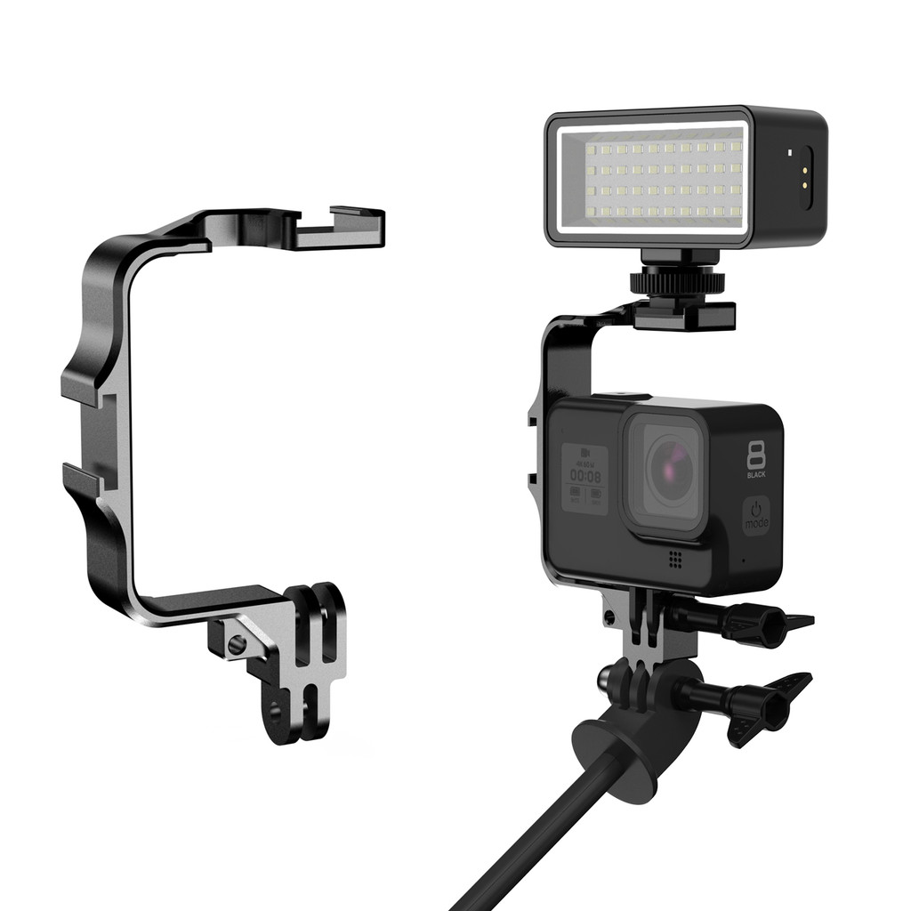 Jual Metal Frame With Cold Shoe Mount For GoPro Hero 11 10 9 8 7 Dji ...