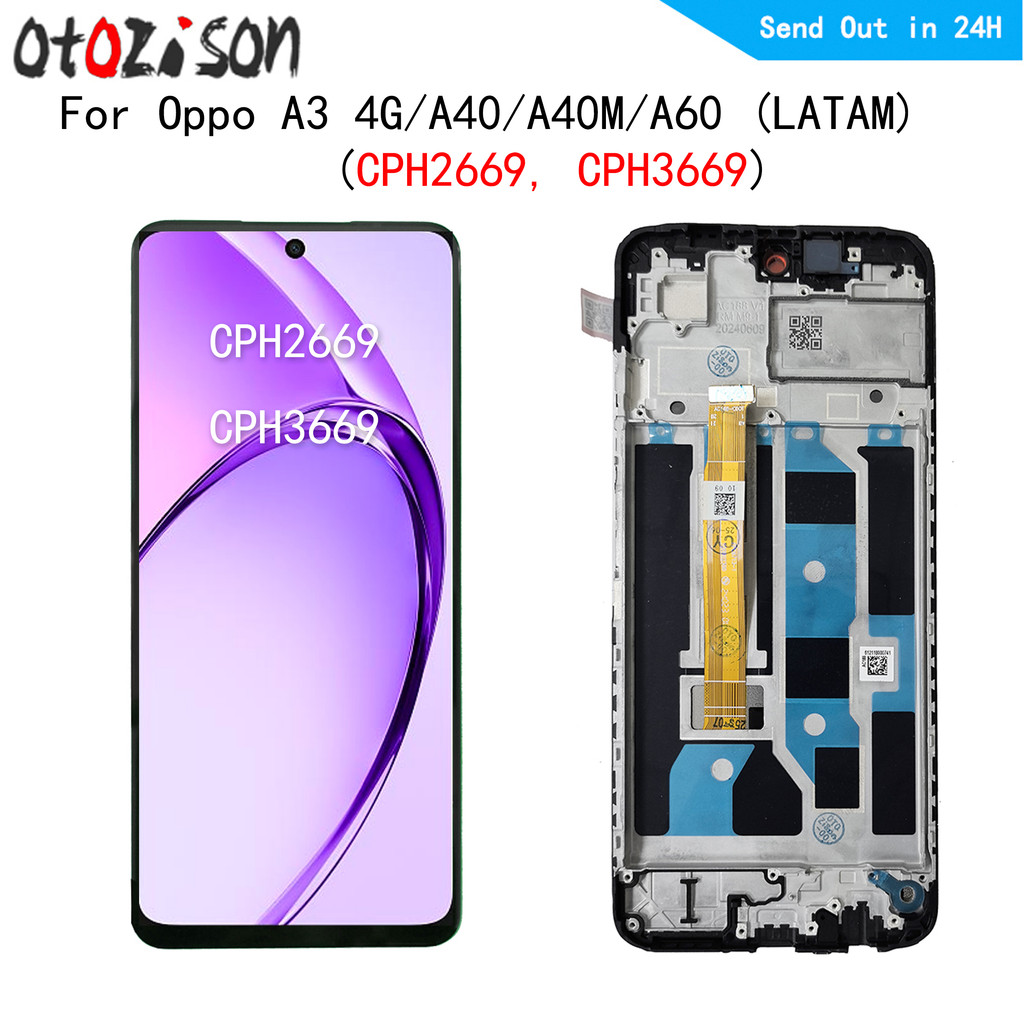 Jual 6.67" I Screen For Oppo A3 4G A40 A40M A60(Latam) Cph2669 Cph3669 ...
