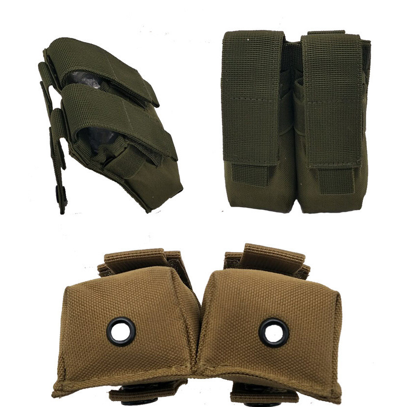 Jual Molle 9mm Double Pistol Magazine Pouch Mag Holster Outdoor Hunting ...