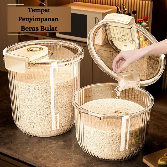Jual ASLI Al Mart Rice Dispenser Kotak Beras Wadah Tempat Penyimpanan ...