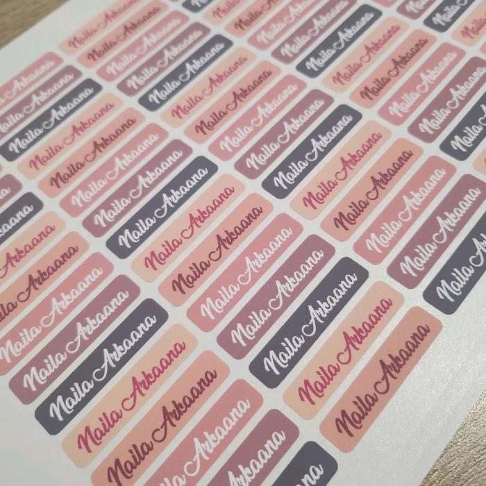 Jual Stiker label nama untuk baju bahan kain permanent 75 pcs | Shopee ...