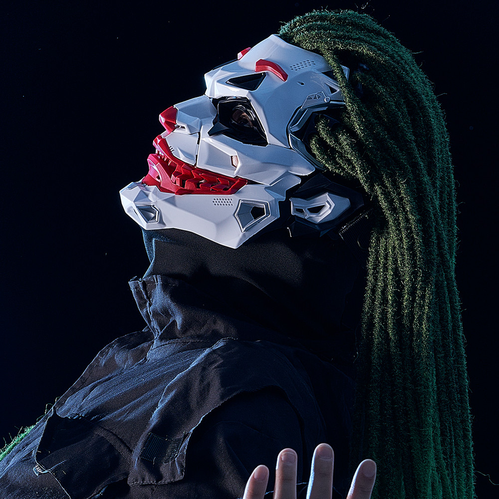 Jual Joker Masks Cyber Masks Clown Braids 2D Cosplay Resin Custom ...