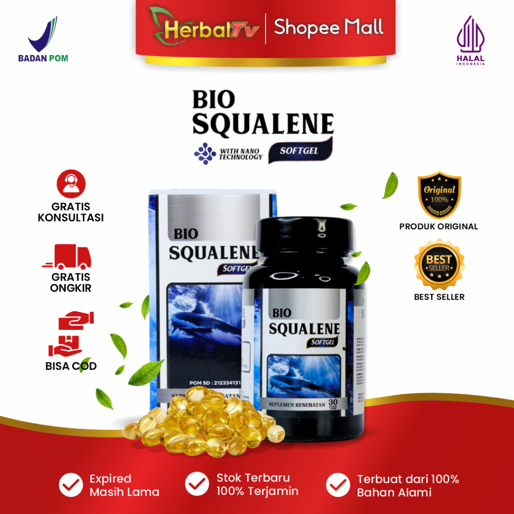 Jual Bio Squalene Suplemen Kesehatan Tubuh Lengkap Dengan Omega 3, 6, 9 ...