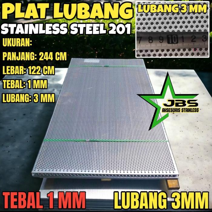 Jual PLAT LUBANG 201 - 122CMX244CM - (1 MM) - LUBANG 3MM STAINLESS ...