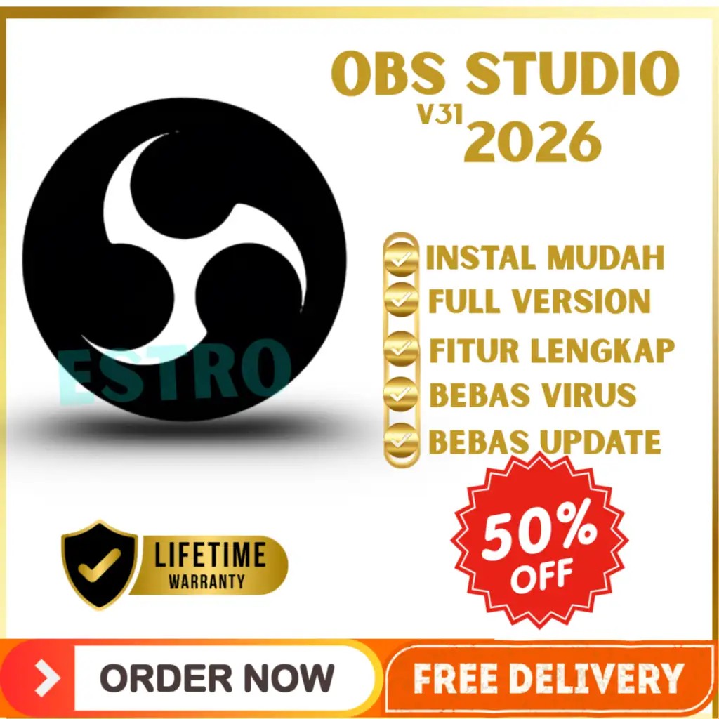Jual OBS Studio 2026 V31 Full Version Original Lifetime | Software ...