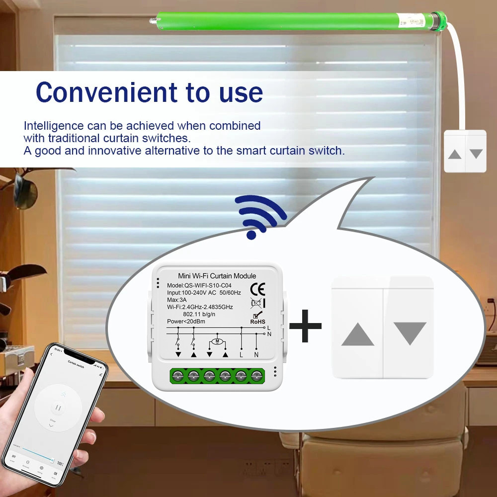 Jual Tuya Smart WiFi Zigbee Curtain Module Blinds Switch Connected ...