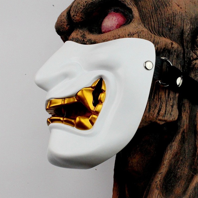 Jual Shuo Mei Xiao Prajna Mask Half Face Cos Halloween Horror Japanese ...