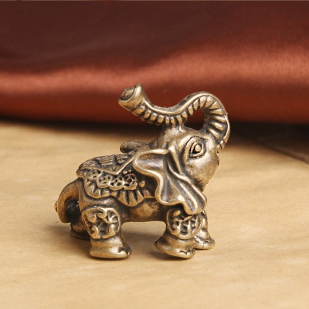 Jual Solid Brass Lucky Elephant Office Desktop Decorations Accessories ...