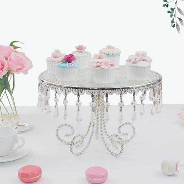 Jual ,,,,,,,] Cake Stand Tempat Kue Kaca Transparent Crystal Cake Stand ...