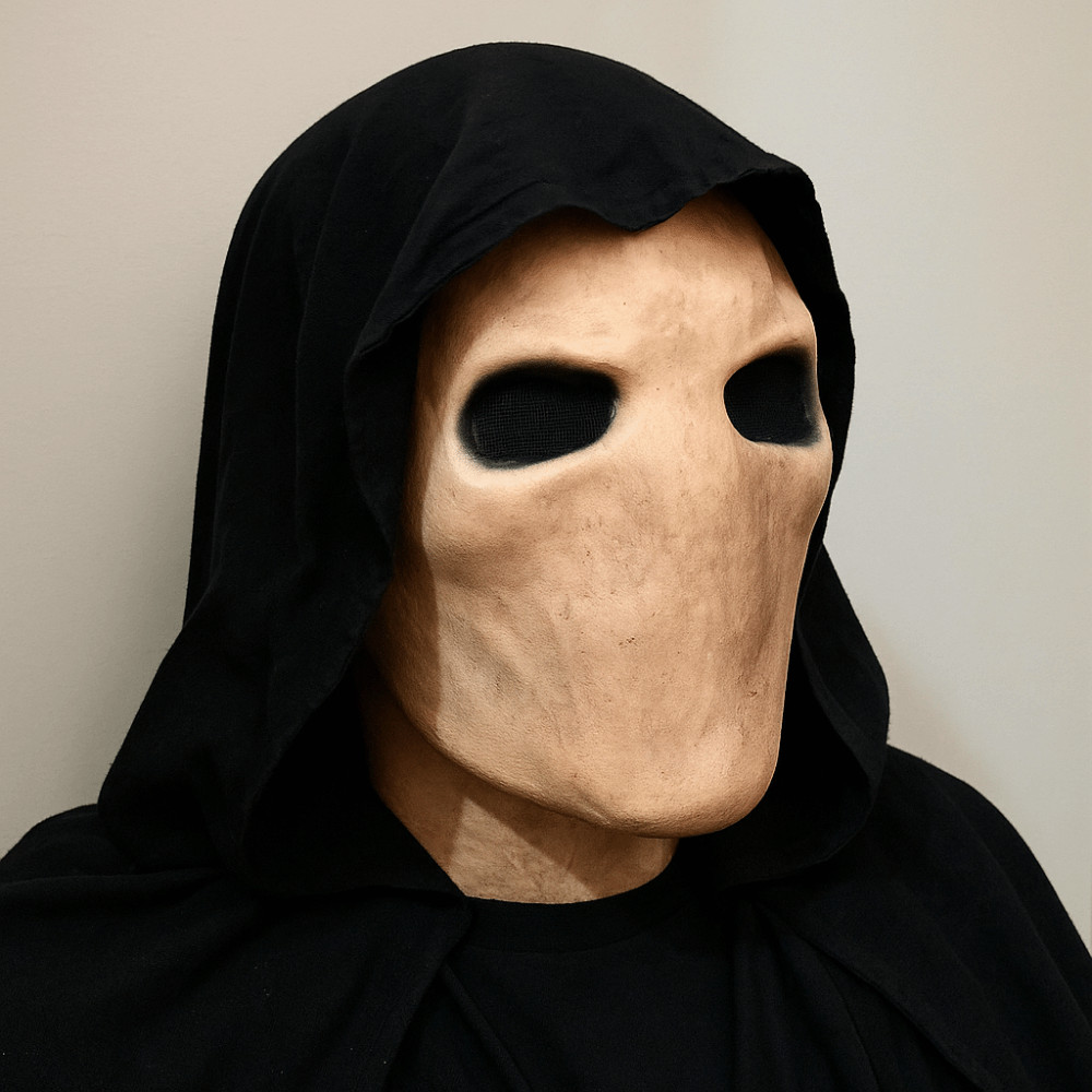 Jual Faceless Man Halloween Slenderman Mask Non-Toxic Realistic Alien ...