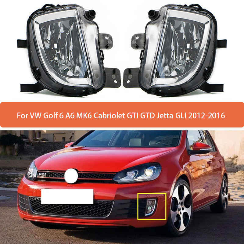 Jual Fog Lamp For Vw Golf 6 A6 Mk6 Cabriolet Gti Gtd Jetta Gli 2012 ...