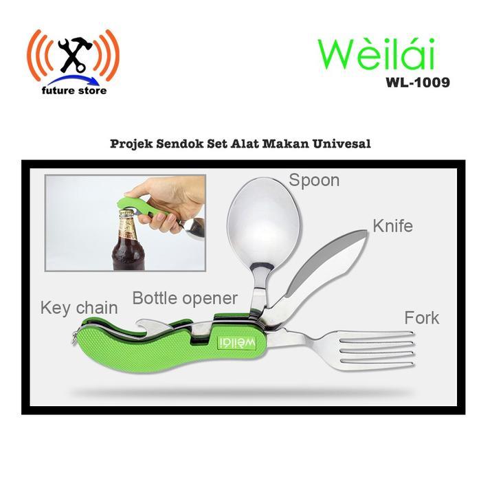 Jual qzy1- Weilai Wl-1009 Projek Sendok Set Lipat Alat Makan Saku ...