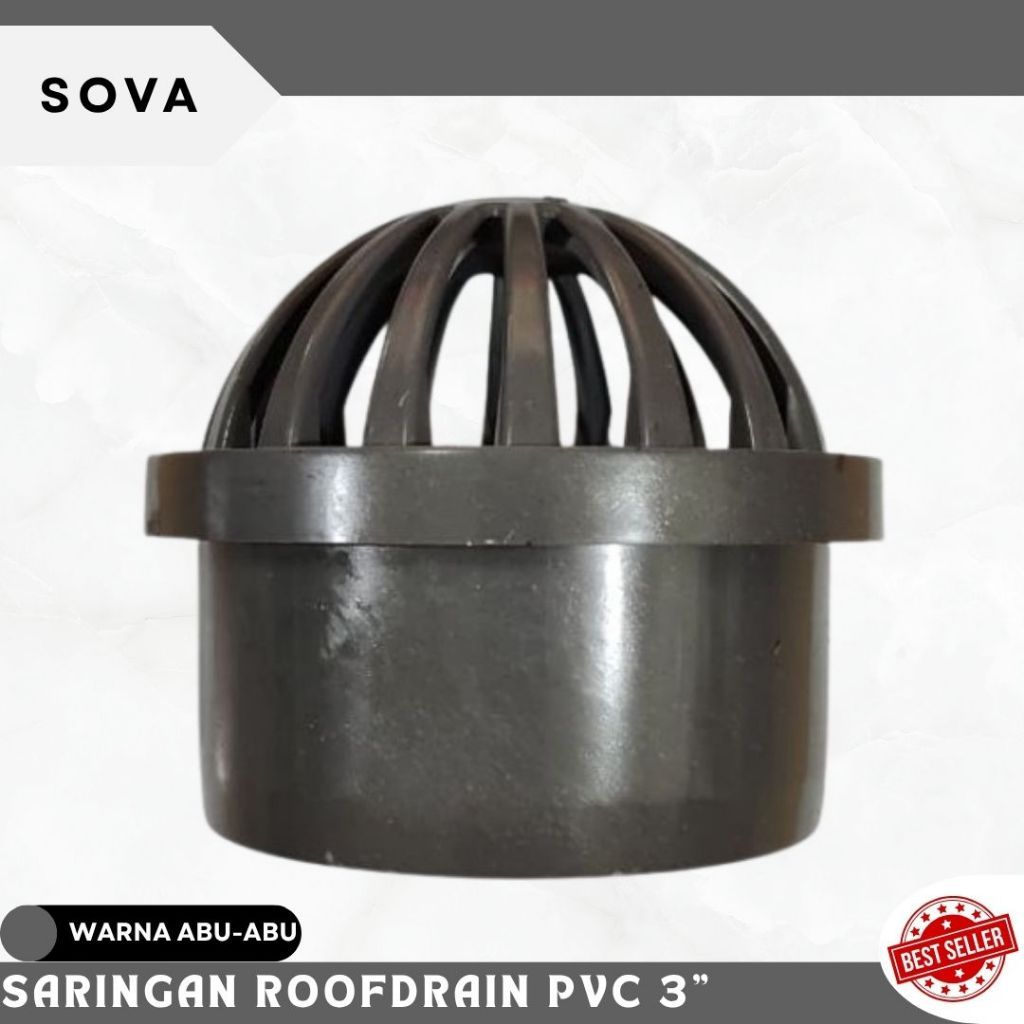 Jual GROSIR Roof Drain Pvc Plastik 3" Inci SOVA Saringan Sampah DAK ...