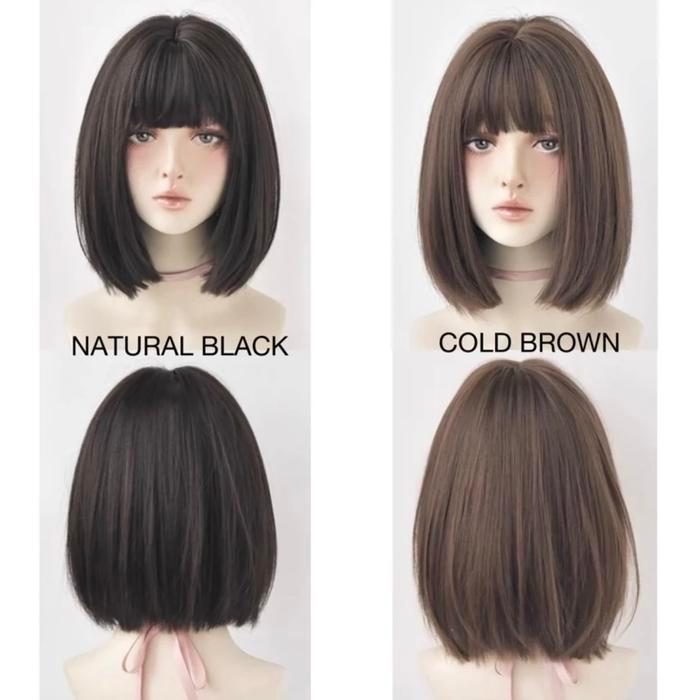 Jual Aegyoshoppe - 3560 Full Korean Wig Bobo Lisa Short 32cm | Shopee ...