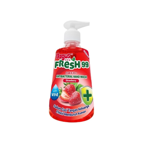 Jual BAGUS FRESH 99 HAND WASH STRAWBERRY BOTOL 400 ML | Shopee Indonesia