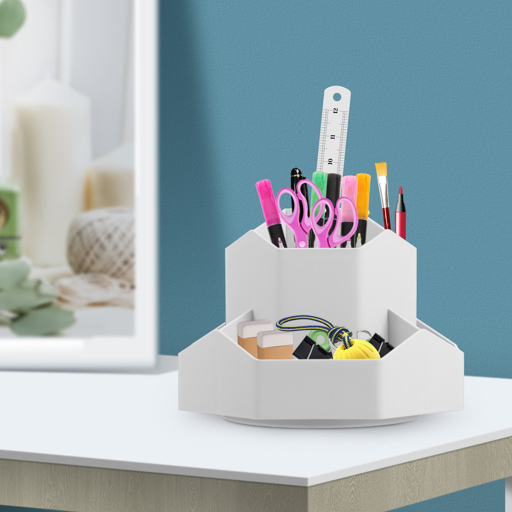 Jual Rotating Pencil Holder Pen Holder For Desk Rotating Pen Holder ...