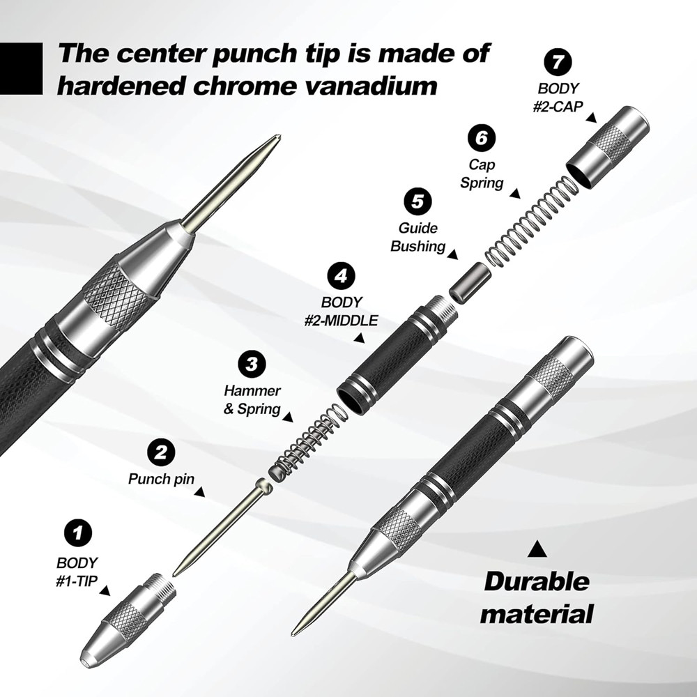 Jual Automatic Centre Punch General Woodworking Metal Drill Adjustable ...