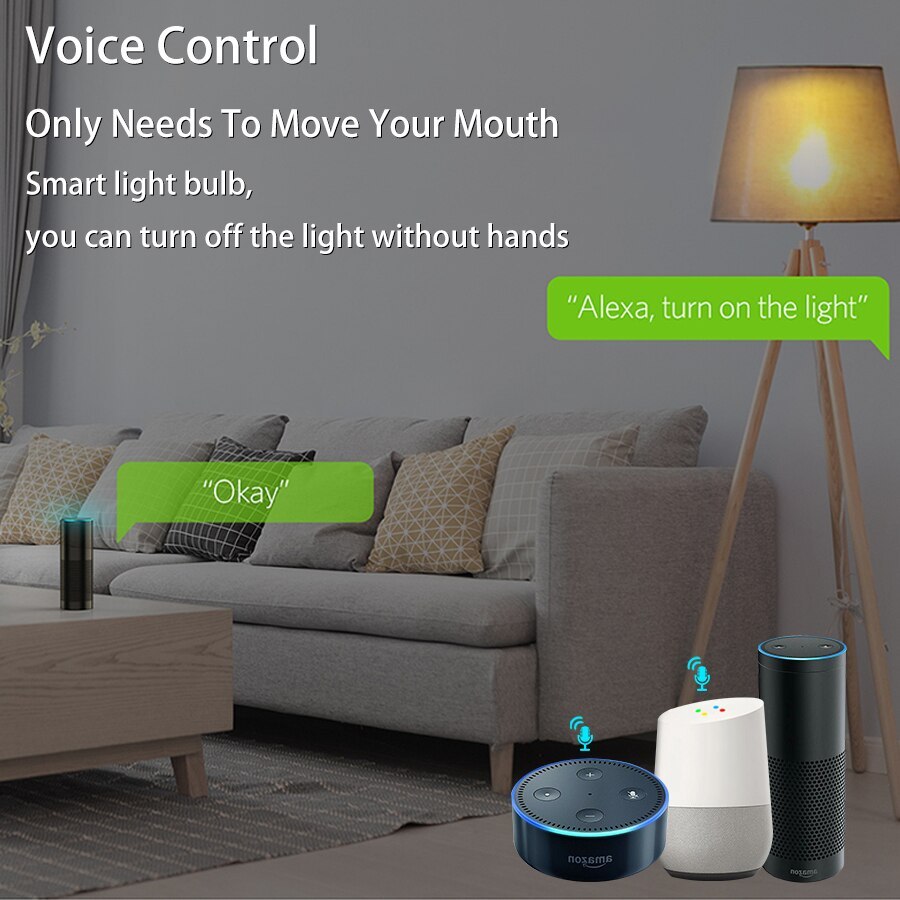 Jual TUYA Smart Light Bulb WiFi E14 9W Candle Alexa Lamp 85-265V RGB ...