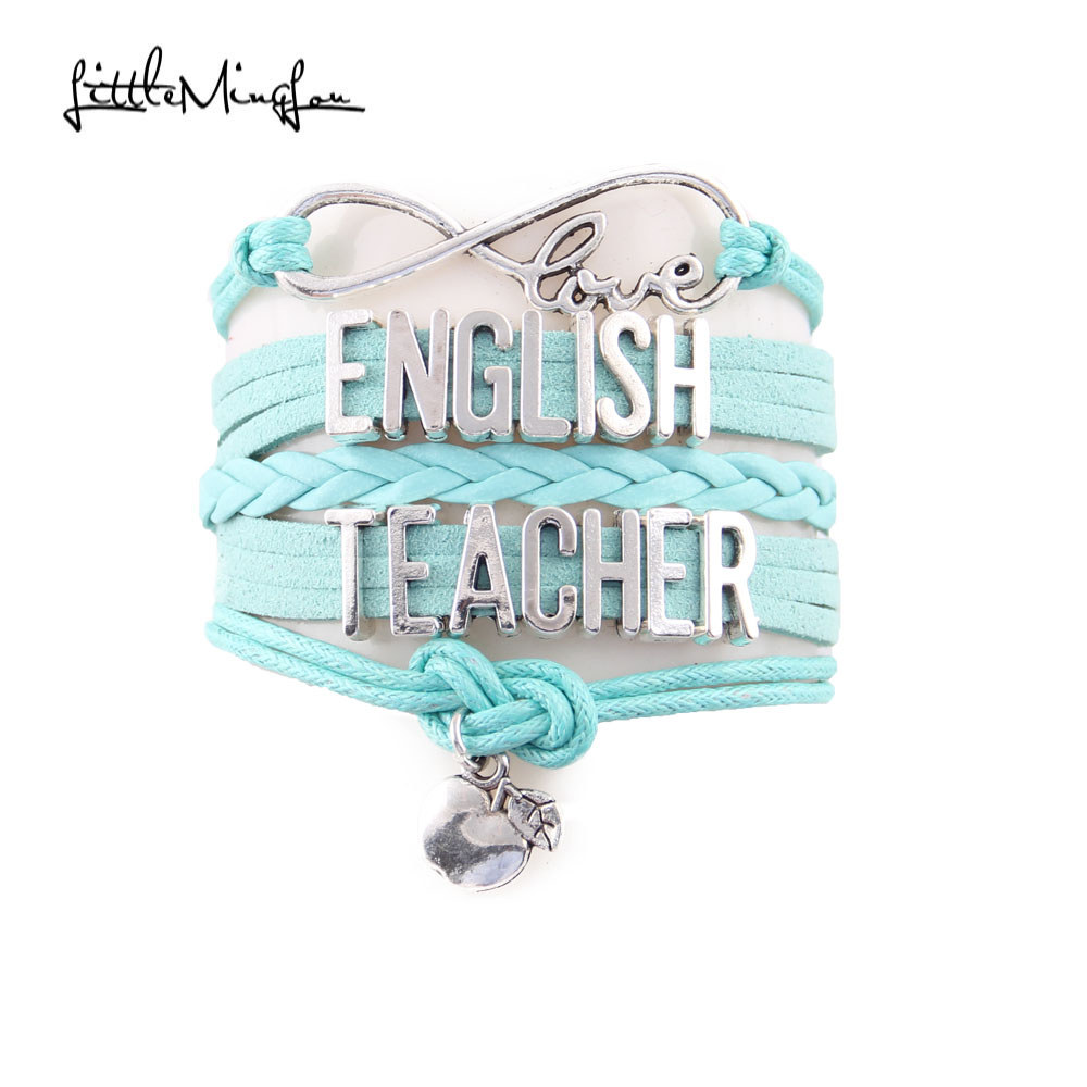 Jual Infinity Love ENGLISH SCIENCE MATH TEACHER Women Bracelet Stacks ...