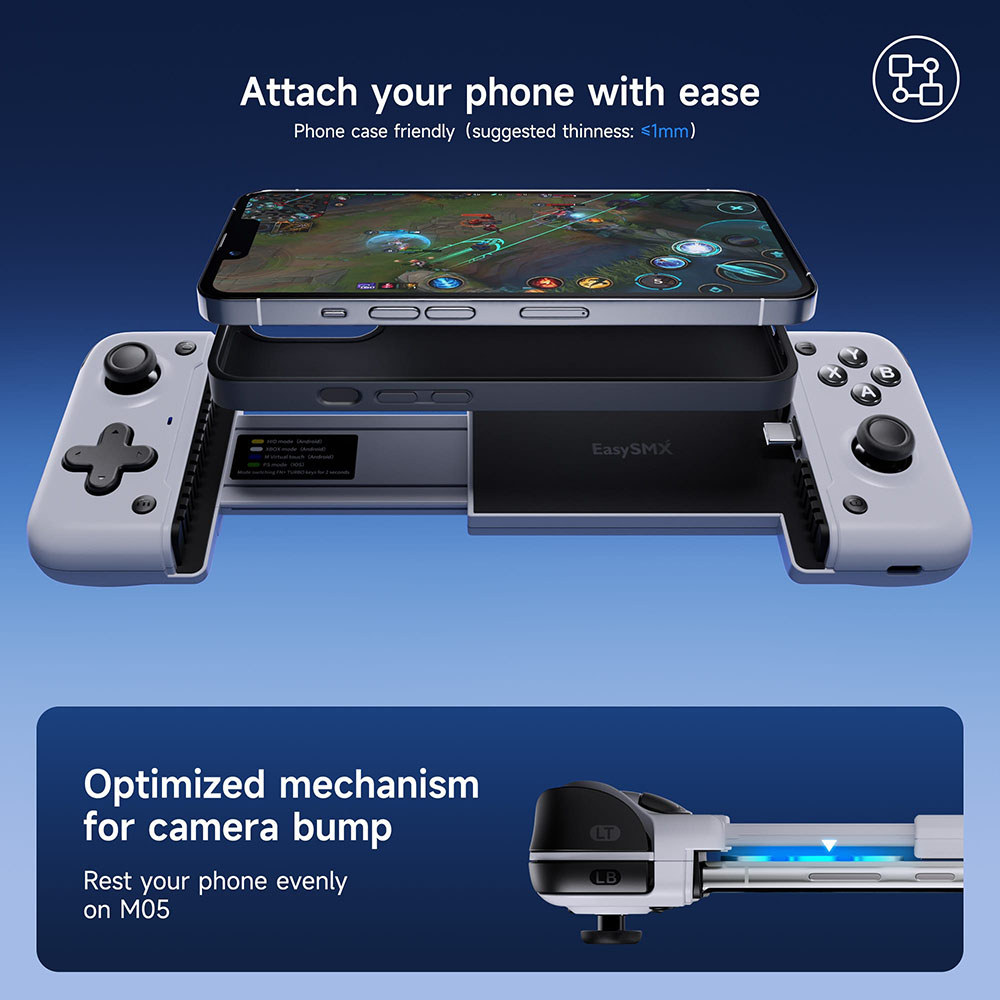 Jual Easysmx M05 Hall Effect Type C Mobile Phone Controller For Cloud ...