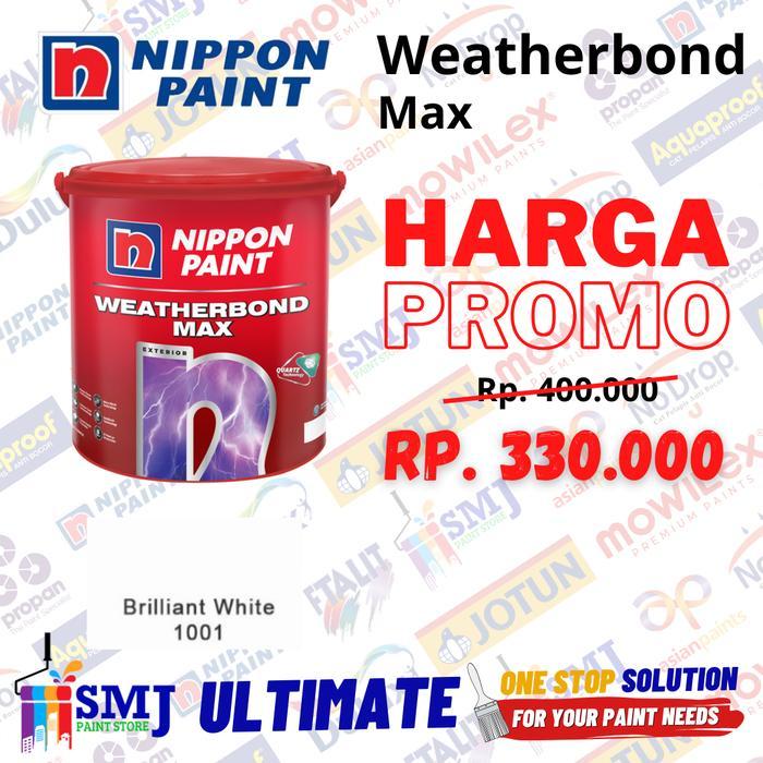 Jual Cat Tembok Eksterior Nippon Paint Weatherbond Max Putih Brilliant ...