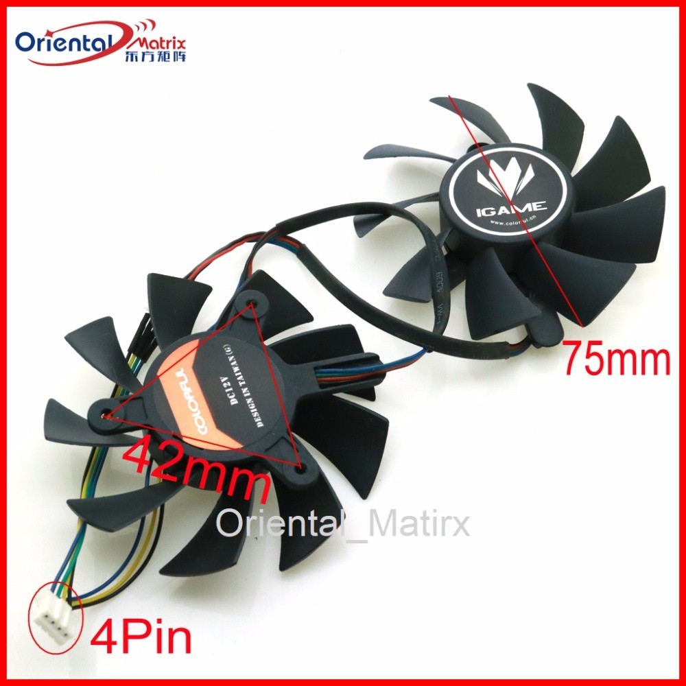 Jual 2Pcs/Lot 12V Vga Fan For Igame Gtx650 Gtx650Ti 660 740 750 760 Gtx ...