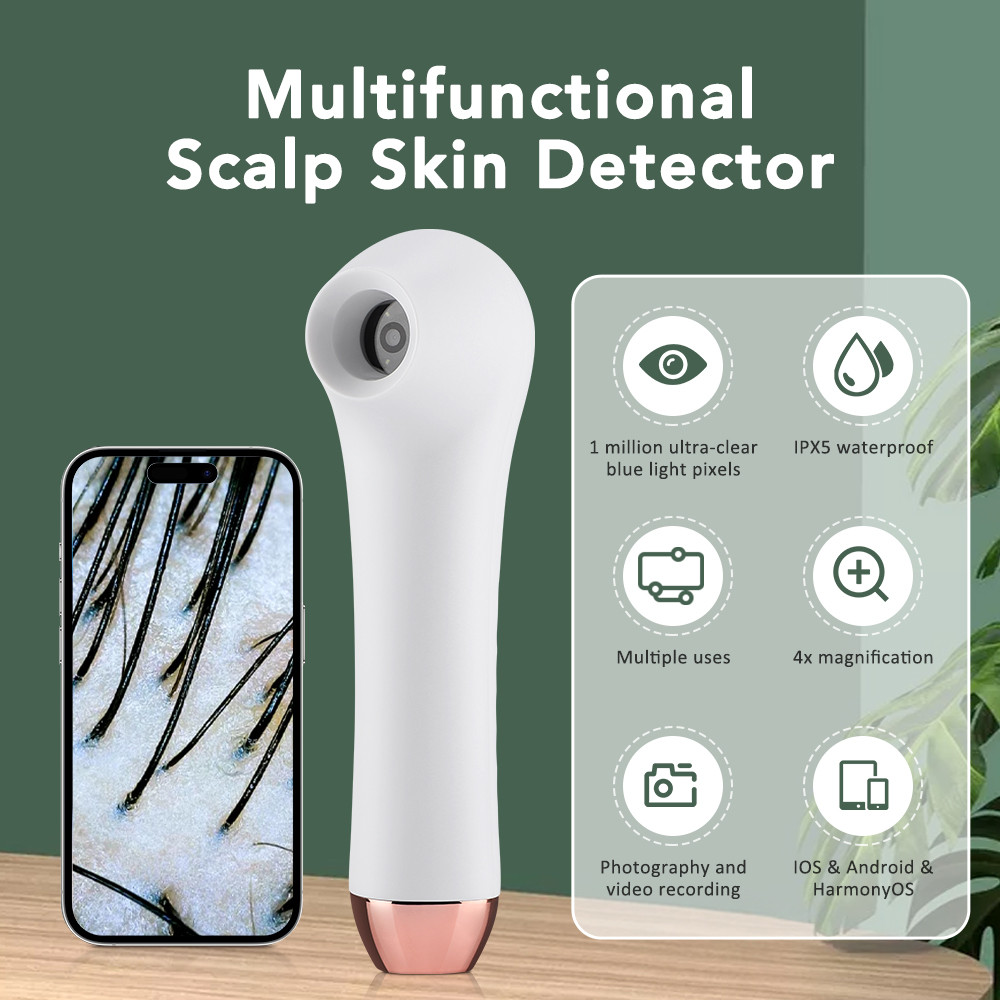 Jual 1000X Skin Magnifier Visual Dermatoscope Scalp Facial Skin ...