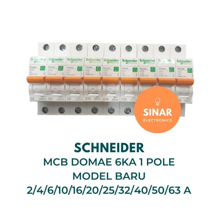 Jual Sale Mcb Domae 6Ka 1 Pole Schneider 2/4/6/10/16/20/25/32/40/50/63 ...