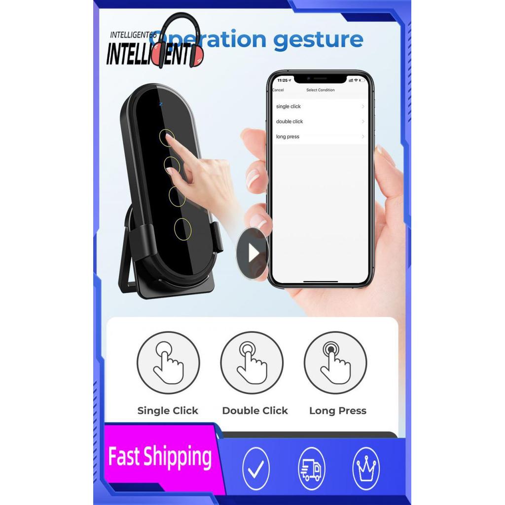 Jual Tuya Wifi Scene Switch 4 Gang Touch Wireless Light Remote ...