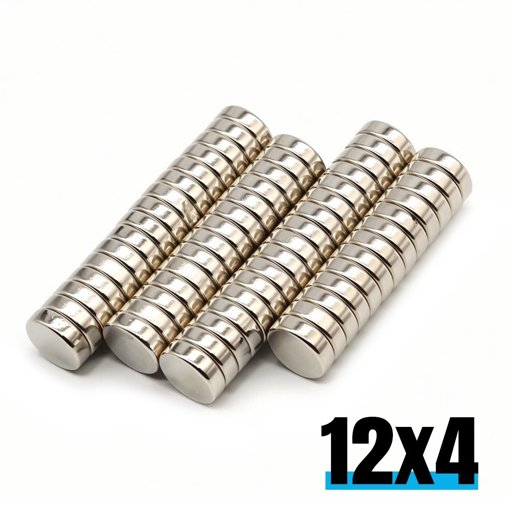 Jual 12X4Mm N35 Super Round Neodymium Magnet Powerful Refrigerator ...