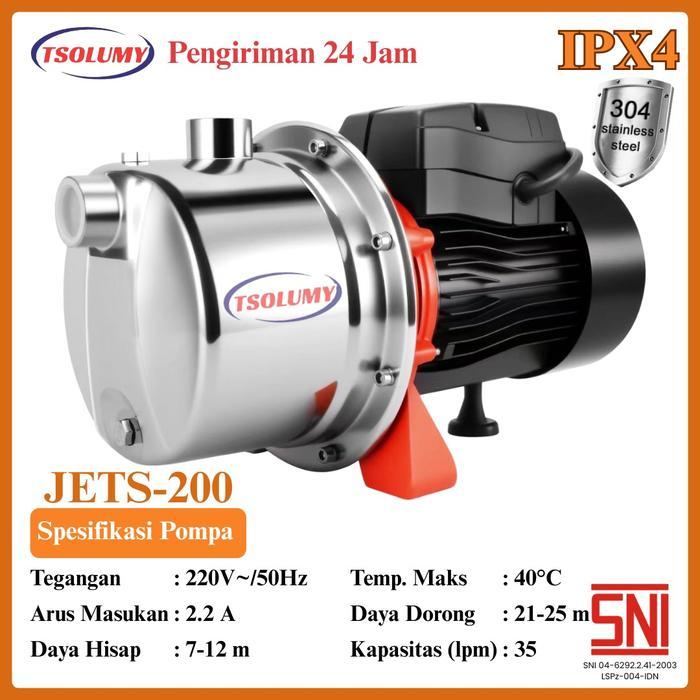 Jual Tsolumy Pompa Air Sumur Jet Pump Stainless JETS200 dan JETS330 ...