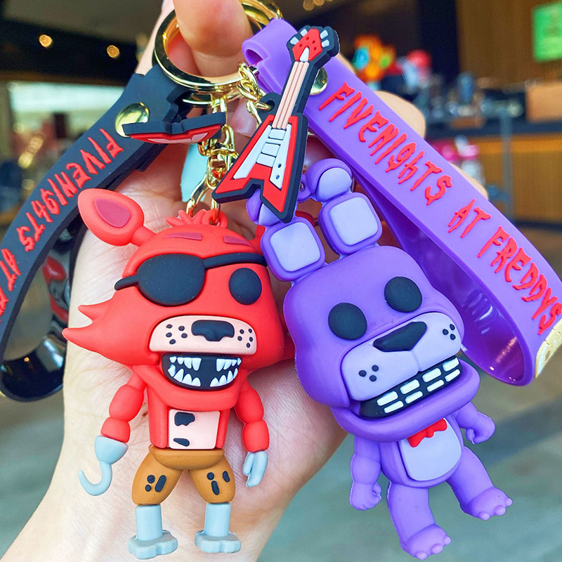 Jual FNAF Keychain Sundrop Moondrop Figures Freddy Bonnie Chica Action ...