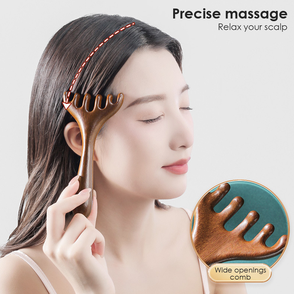 Jual Handheld Scalp Massager Six-Claw Head Meridian Massage Anti-Static ...