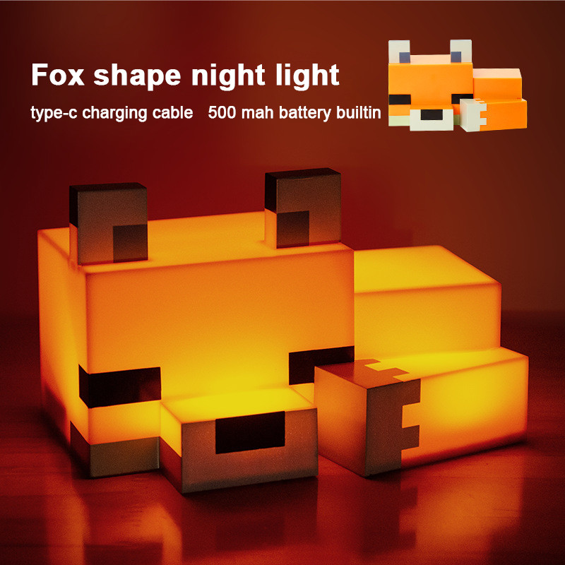 Jual Mc Game Cute Fox Night Light Soft Orange Glow Officially Licensed ...