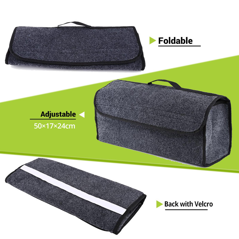 Jual Car Trunk Organizer Soft Felt Storage Box Large Anti Slip ...