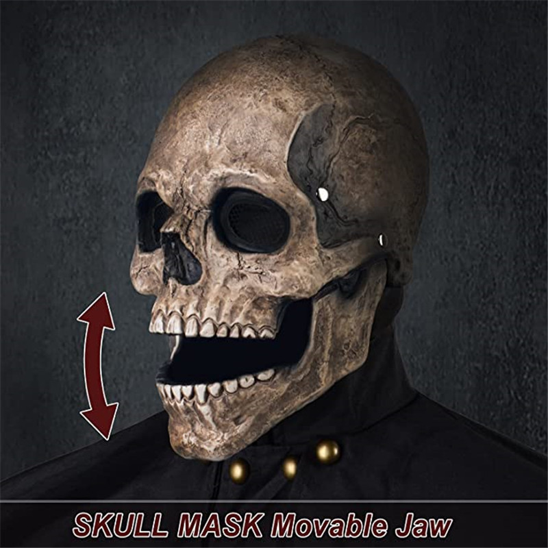 Jual Full Head Skull Mask Carnival S Realistc Anonymous Halloween ...
